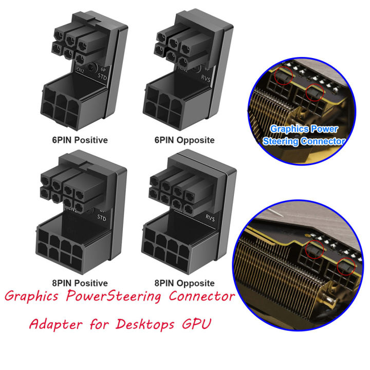 { Fast Delivery } Atx 8pin 6pin Female To 8pin 6pin Male 180 Degree