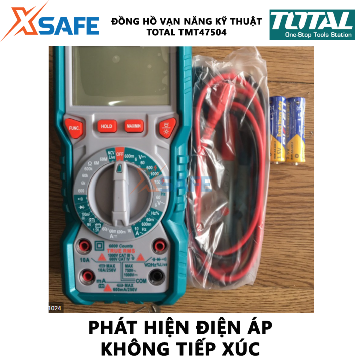 Đồng hồ vạn năng kỹ thuật số TOTAL TMT47504 đồng hồ đo đa năng Điện áp ...