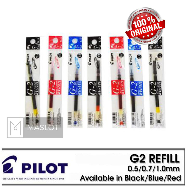 REFILL PILOT G2 Gel Pen Refill 0.5/0.7/1.0mm Black/Blue/Red | Lazada