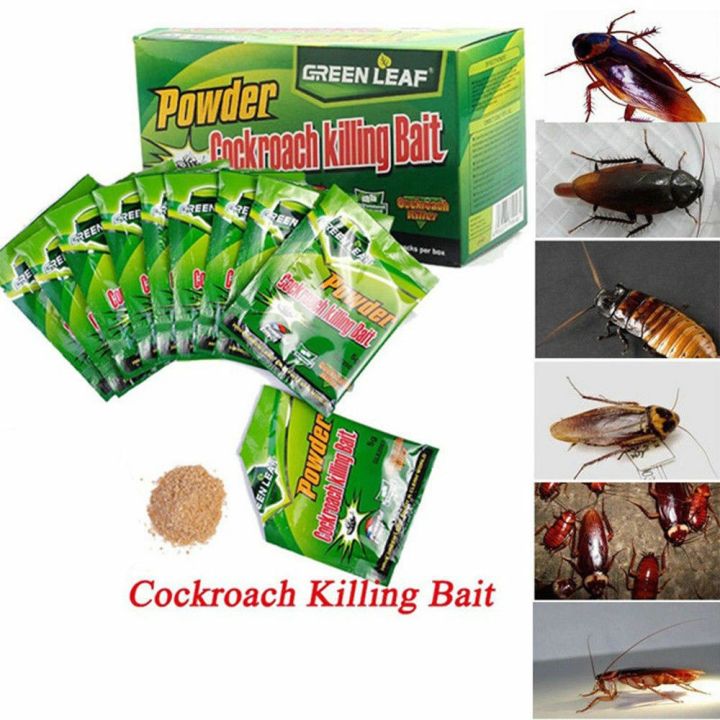 ZLF-01 Easyman SET OF 10 Effective Green Leaf Powder Cockroach Killing ...