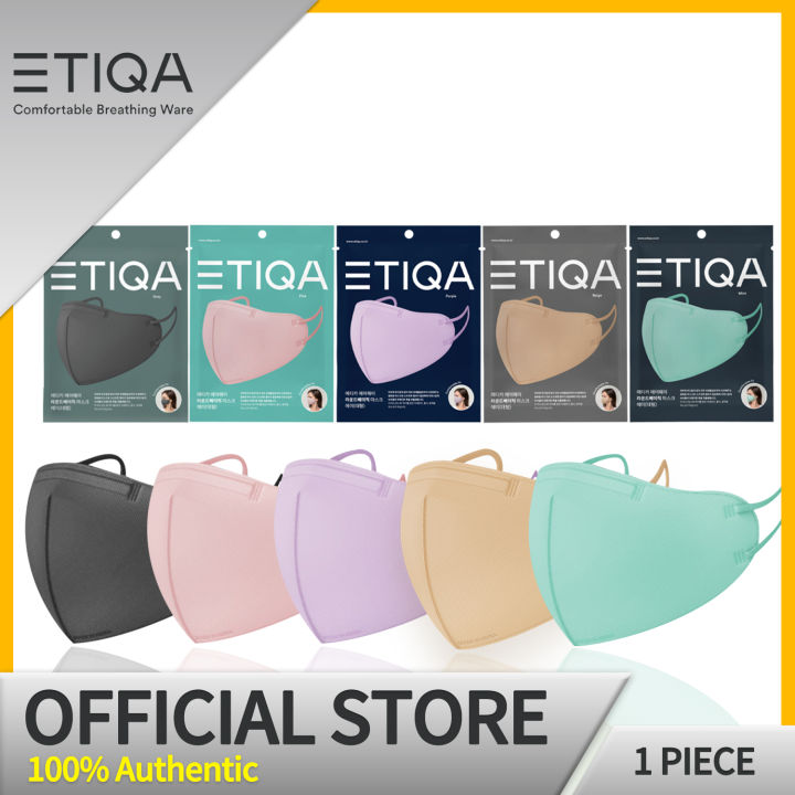 ETIQA Mask Airway Round Basic Mask A, 5 Colors (Gray, Pink, Mint ...
