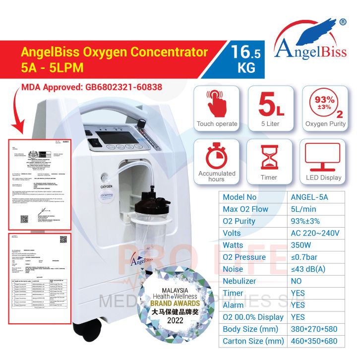 Angelbiss Oxygen Concentrator 5A - 5LPM | Lazada