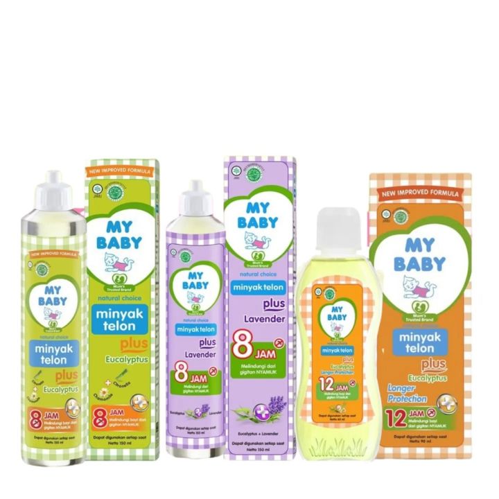 MY BABY Minyak Telon Plus Eucalyptus / Lavender / Longer Protection ...