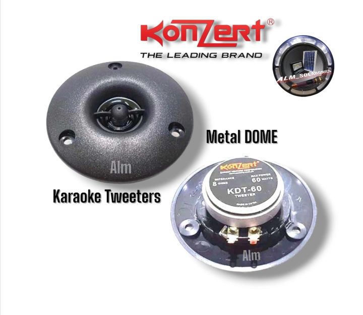Original Konzert KDT-60 60W 8 Ohms 3 Inches Mylar Dome Mini Tweeter ...
