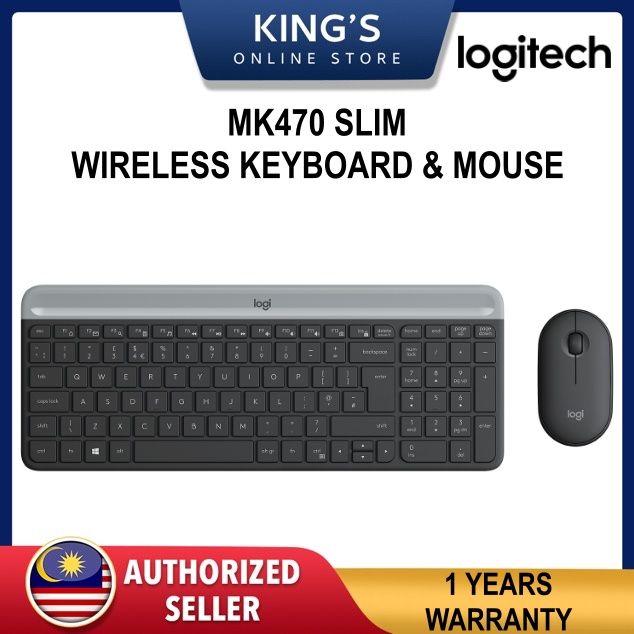 Logitech MK470 Slim Compact & Quiet Wireless Keyboard & Mouse Combo | Lazada