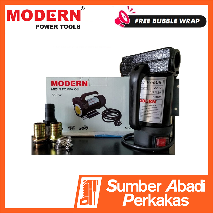 MODERN FY-608 Mesin Pompa Minyak Oli Bensin Solar Oil Cairan AC 220 V ...