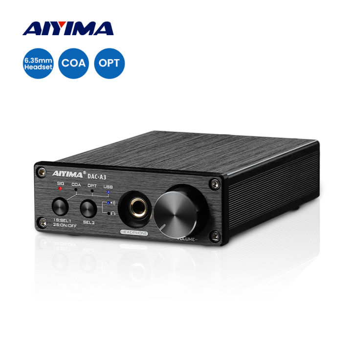 AIYIMA Audio DAC-A3 USB Decoder DAC Converter 192KHz Dual ES9038Q2M Decoding Stereo Headphone ...