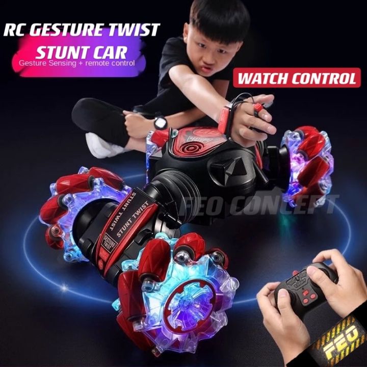 Full LED Hand Sensor Rc Gesture Stunt Car Watch Control Stunt Car Hand ...