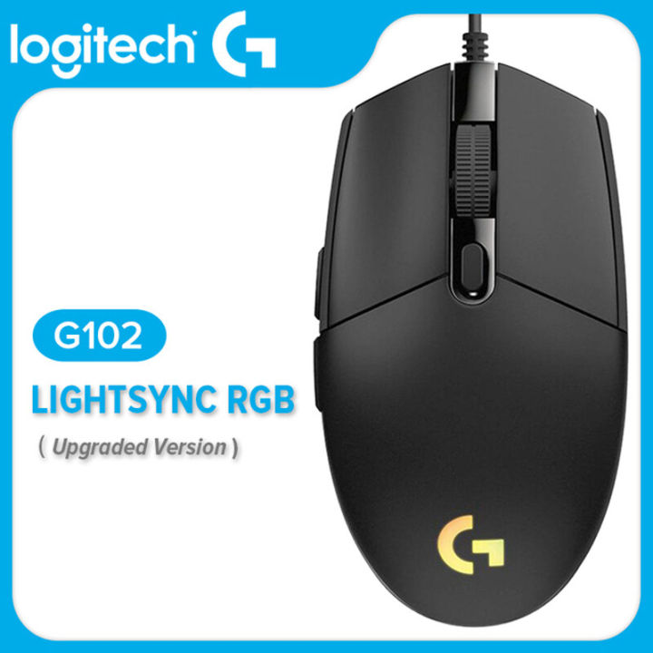 เมาส์ เม้าส์สำหรับเล่นเกมส์Logitech G102 Gaming Mouse RGB Mouse Lightweight Design 8000DPI ...