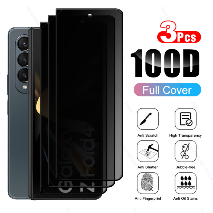 1-3Pcs 10D Privacy Glass For Samsung Galaxy Z Fold5 Fold4 Fold3 5G ...