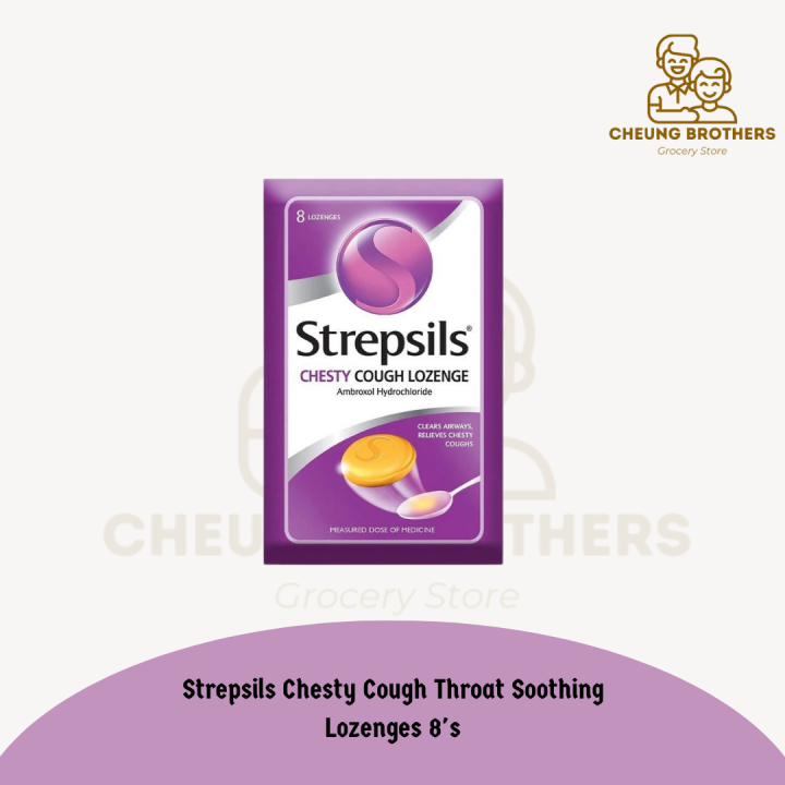 Strepsils Chesty Cough Throat Soothing Lozenges 8's | Lazada