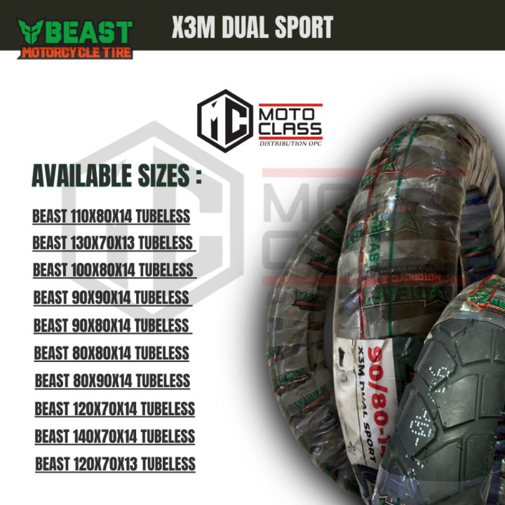 BEAST TIRE X3M DUAL SPORT TUBELESS | Lazada PH