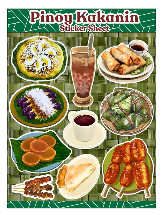 Pinoy Kakanin Sticker sheets. Pinoy Meryenda sticker sheets. Pinoy ...