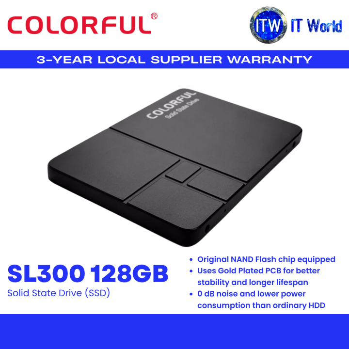 Colorful SSD SL300 128GB SATA / 3D NAND / 450MB/s | itw | Lazada PH
