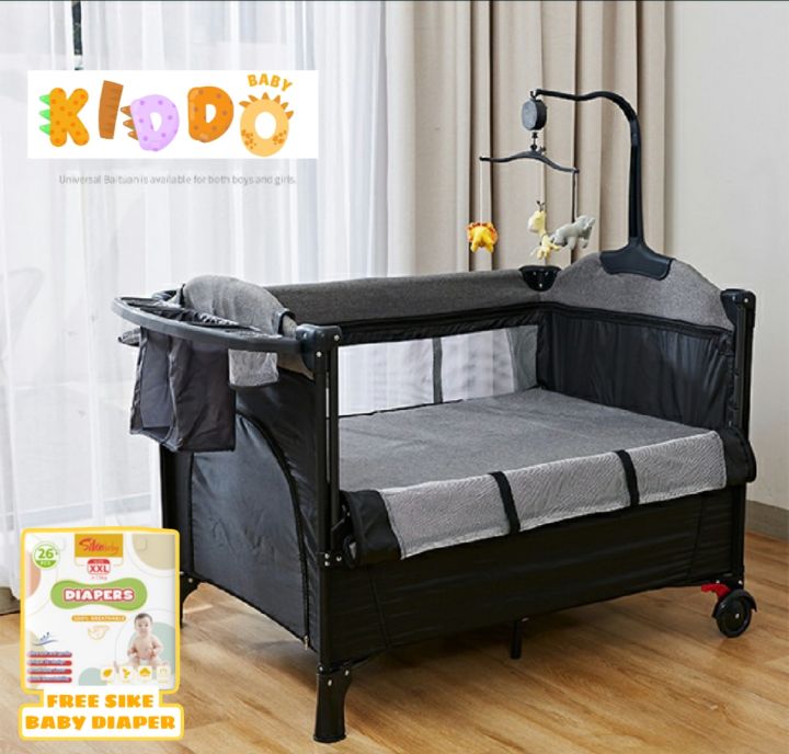 Foldable 4in1 Baby Co Sleeper Crib and Playpen With Mosquito Net Diaper ...