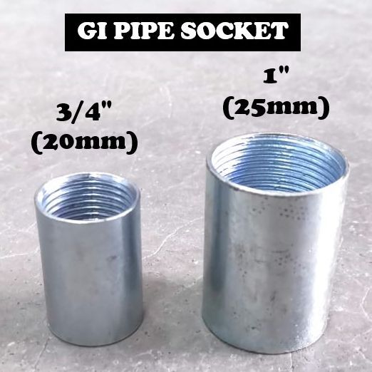 READY STOCK GI Conduit Pipe Socket 3/4" (20mm) / 1" (25mm) | Lazada