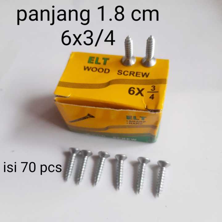 Sekrup Kayu 2 cm 1 dus 6 x 3/4 | Lazada Indonesia