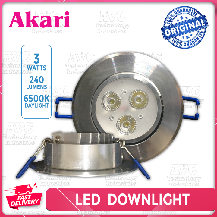 AKARI LED Downlight 3W ADWN-K3DL | Lazada PH