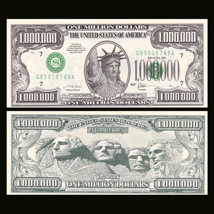 美国 USA Million Dollar $1,000,000 Series Liberty Novelty Bill FANTASY ...