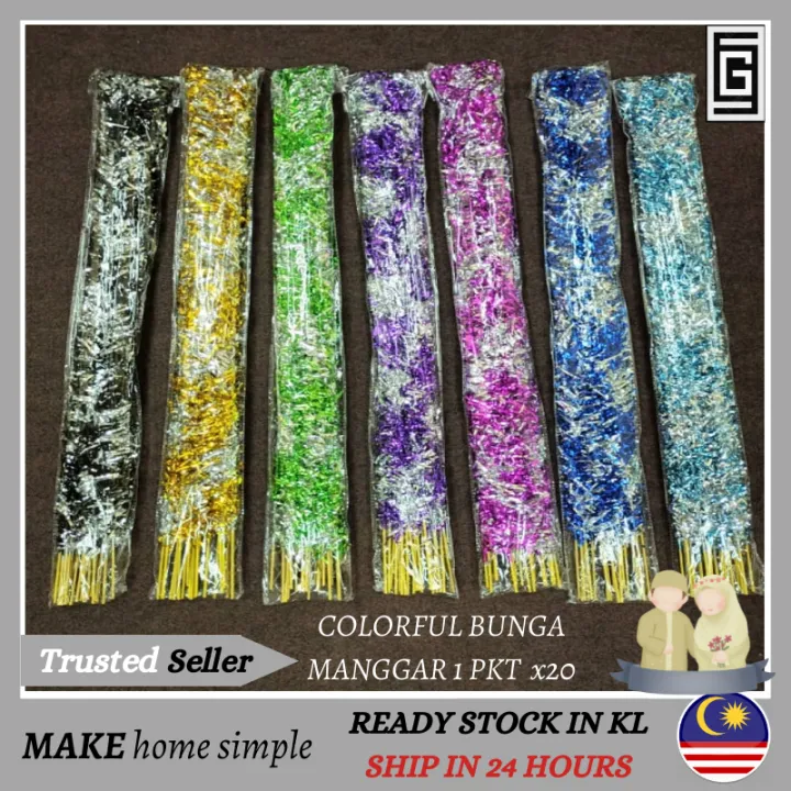 **DOUBLE COLOR** 20pcs Bunga Manggar Lidi bunga manggar kahwin bunga ...
