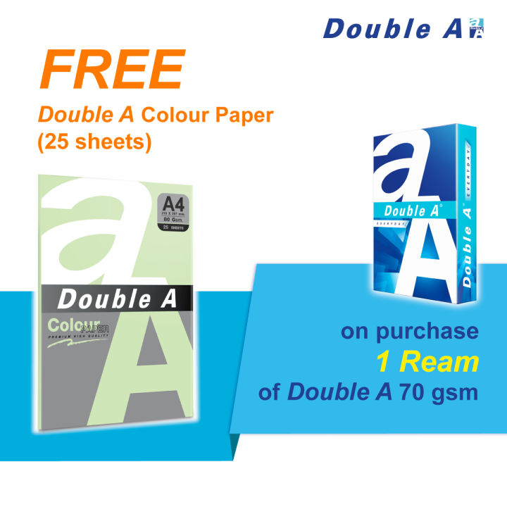 Double A Bond Paper Short (A11) 70 GSM 500 Sheets W/ Free Double A ...