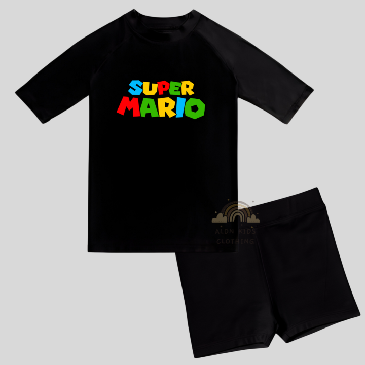 SUPER MARIO AND LUIGI RASHGUARD SET FOR KIDS 1-12 YEARS OLD | Lazada PH