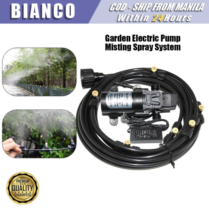 6/18 Meters 12V Pump Misting Spray Cooling System with Filter tip 60W ...