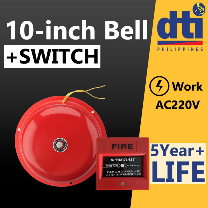 10 Inch High Decibel Fire Alarm Bell - Factory and Hotel Use | Lazada PH