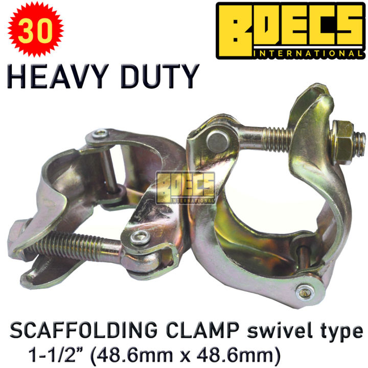 Scaffolding Clamp Swivel Type 1-1/2 (48.6mm x 48.6mm) heavy Duty 30 Pcs ...