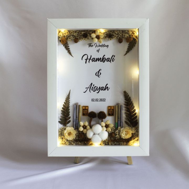 Regular Mahar Frame / Bingkai Mahar / Bingkai rustik / Custom Mahar Pernikahan / Mahar Emas ...