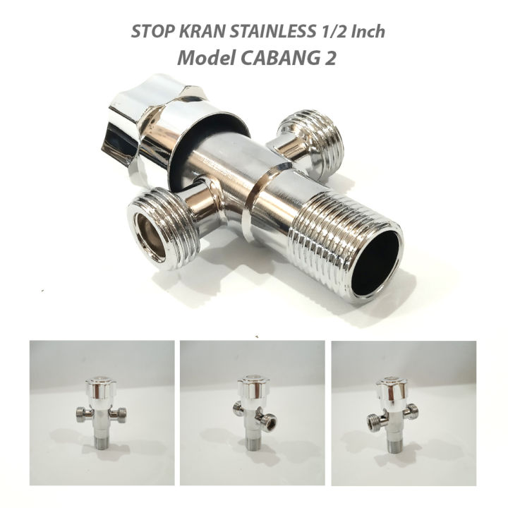 Stop Kran Keran Double Stop Kran Stainless Cabang 2 Kran Shower Kamar ...
