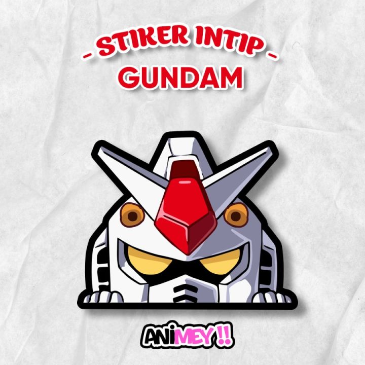 Stiker Intip Gundam RX-78 Anime Sticker Waterproof | Lazada Indonesia
