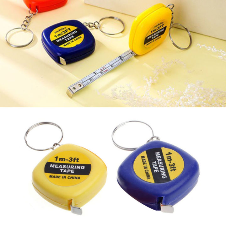 1m/3ft Easy Retractable Measure Ruler Tape Mini Portable Pull Ruler ...