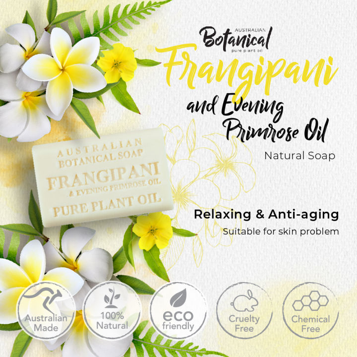 Australian Botanical Frangipani and Evening Primrose Oil Natural Soap ...