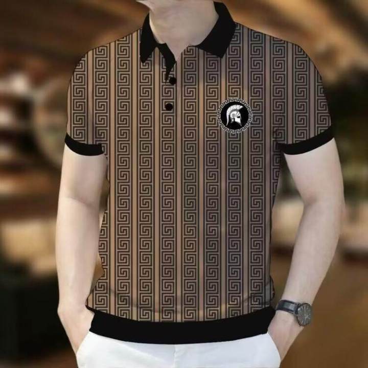 2568ฤดูร้อน พิมพ์ 3d เสื้อโปโลผู้ชาย สะดวกสบาย เสื้อคอปกผูชาย สันทนาการ ...