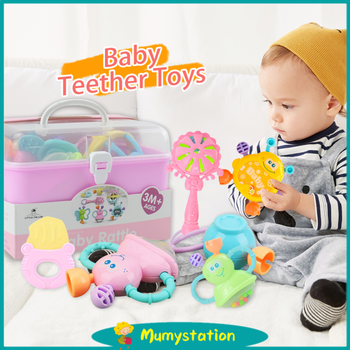 Mumystation 11PCS Soft Rubber Baby Rattle Hanging Toys Playset Teether ...