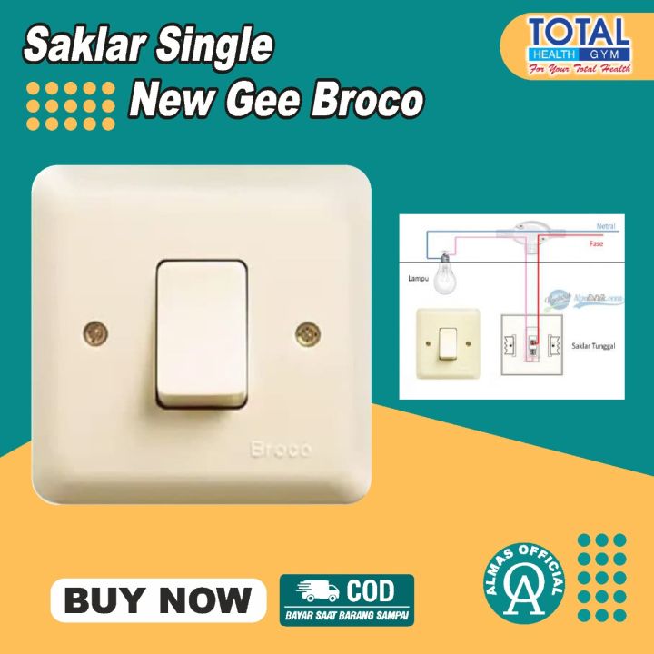 saklar broco engkel tanam stop kontak lampu switch single inbow|saklar ...