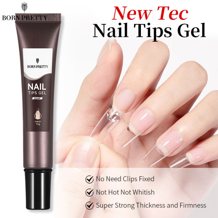 BORN PRETTY 15กรัมใหม่ Tec เล็บเคล็ดลับเจลสำหรับเล็บปลอมเล็บกาวเจลขยายกาวเจลโปแลนด์เล็บ ...