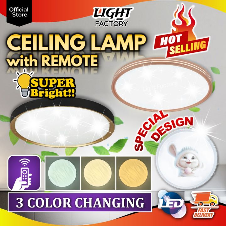 🔥NEW🔥 LED Ceiling Light Children Room Light 3 Colour Dimmable Lampu ...