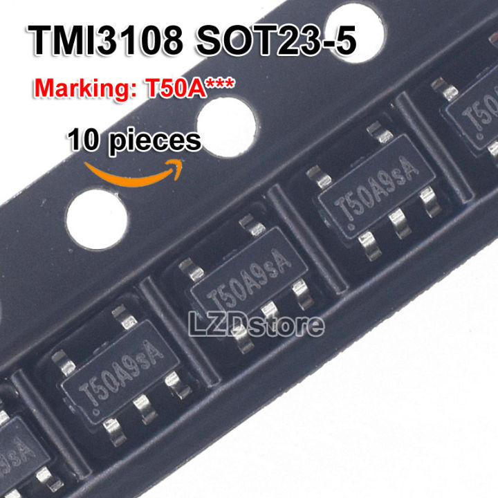 10pcs TMI3108 SOT23-5 SOT-23 DC-DC Synchronous Buck Chip Marking T50A ...