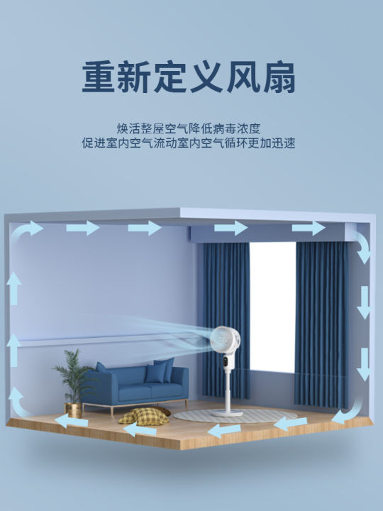 Skyworth air circulation fan voice electric fan household mute powerful ...