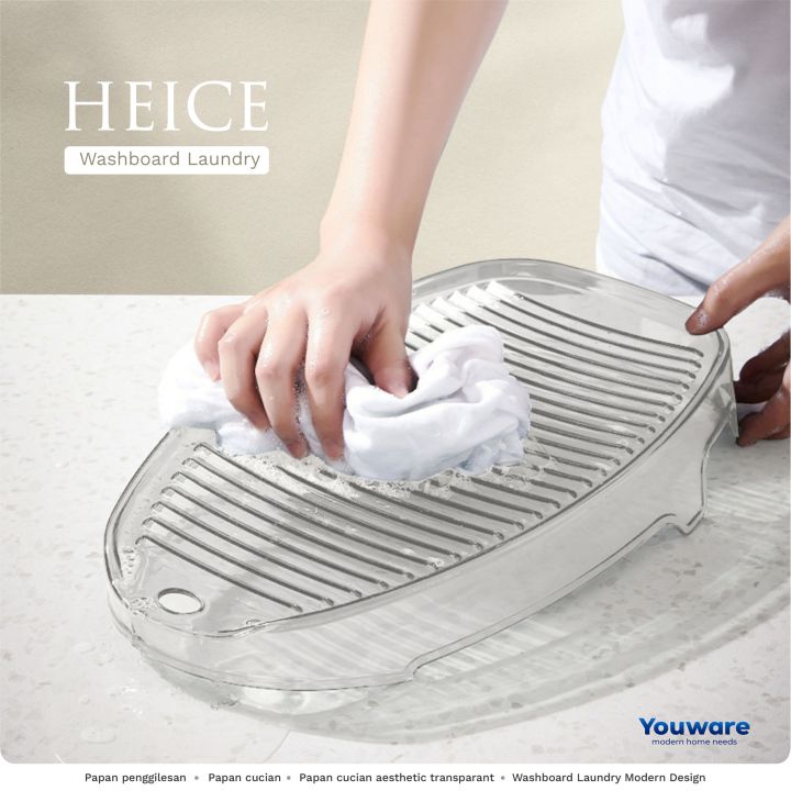 Washbord Laundry Transparant Papan Cuci Pakaian Transparan Gilesan ...