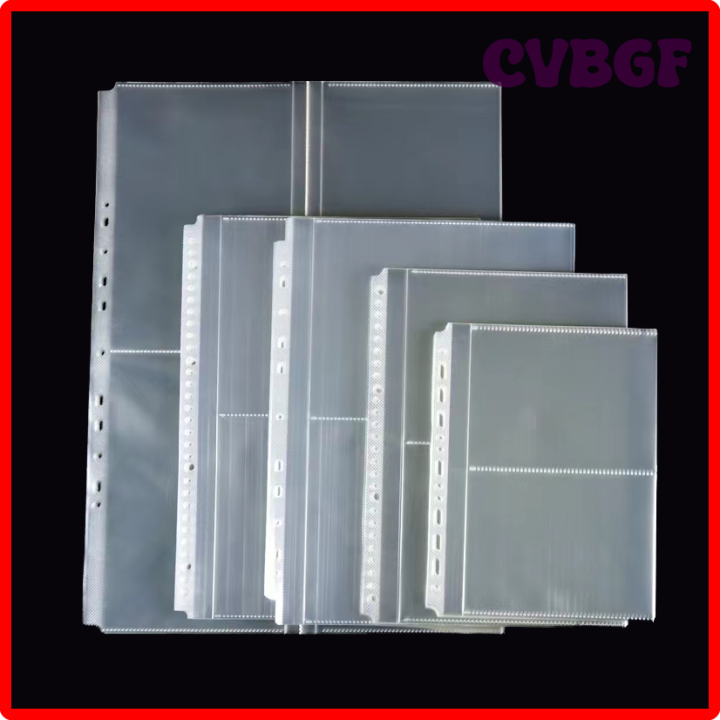 CVBGF 100PCS A3 A4 A5 Plastic Loose-Leaf Waterproof Document Pocket Bag ...