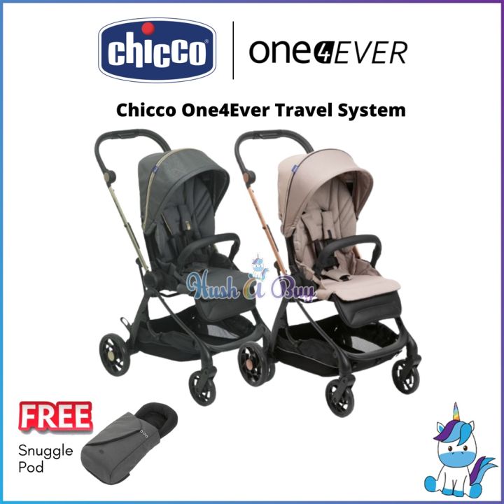 【FREE SNUGGLE POD】 Chicco One4Ever Stroller from NB-22kg with SELF FOLDING - COMPACT STROLLER ...