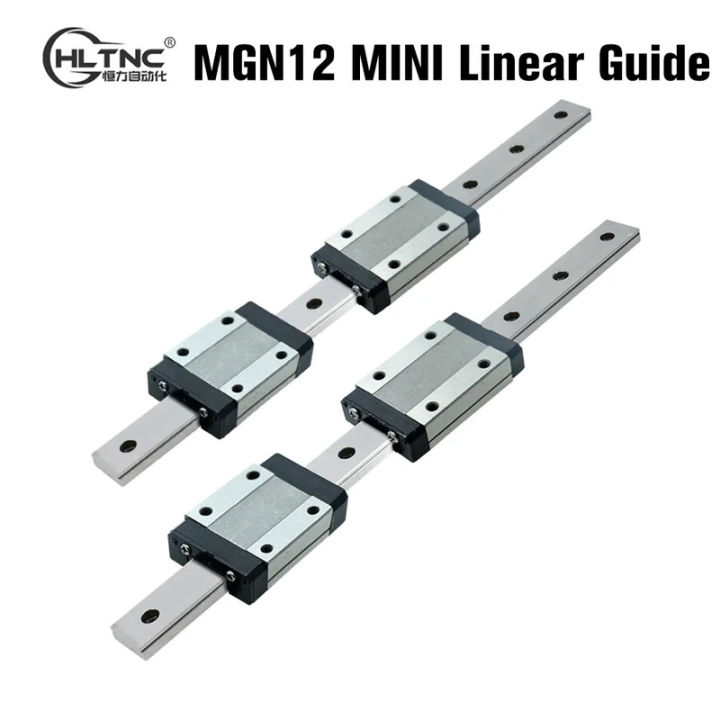 HLTNC MGN12 100 150 200 250 300 350 400 450 500mm 12mm Linear Guide Rail With Slider Carriage ...