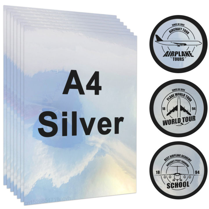 10 Sheets PET Silver Printable Vinyl Sticker Paper For Inkjet Printer ...
