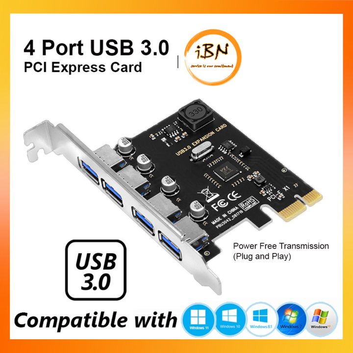 4 PORTS USB 3.0 USB3.0 Internal PCIe PCI-E Express Expansion Card | Lazada