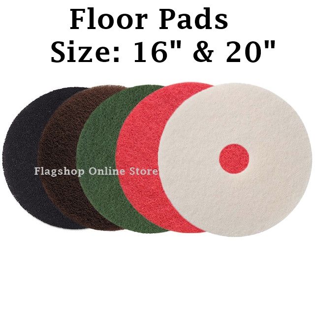 Floor PADS Size 16" & 20"" (Cleaning Pads for Floor Polisher use ...