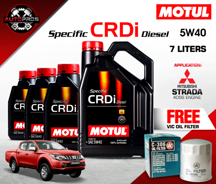 Motul Specific CRDi Diesel 5W-40 Motor Oil 7 Liters Bundle For ...
