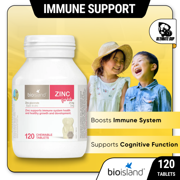 Bio Island, Zinc for Kids, Immune & Growth Support, 120 Chewable ...
